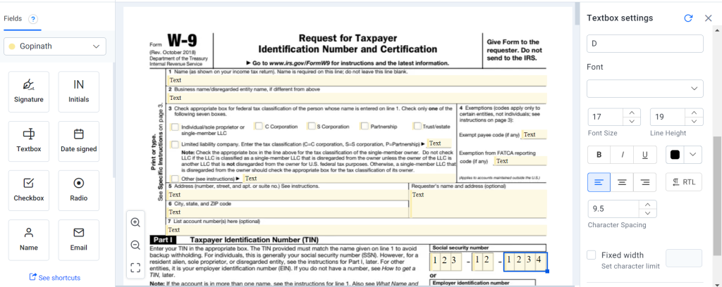 Sign W-9 Forms Online with BoldSign - BoldSign