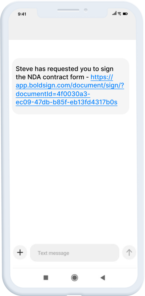 How to Request eSignature via SMS (Text Messages) - BoldSign