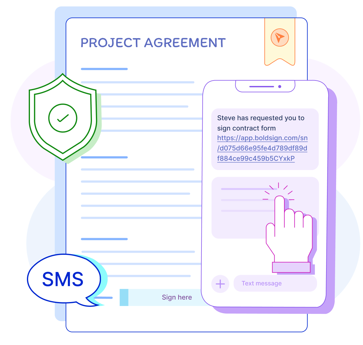 Sign Documents through SMS - BoldSign