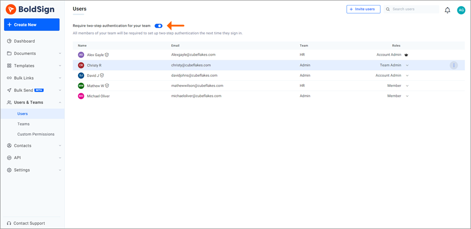 Set Up 2FA for Your BoldSign Account - BoldSign