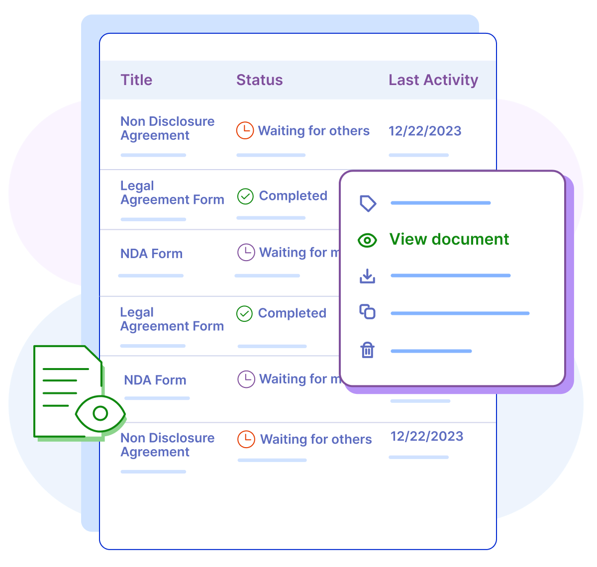 Document Tracking and Management with eSignature - BoldSign