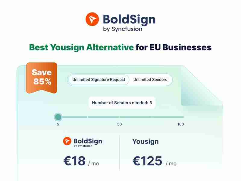 Yousign Alternative - Europe's Trusted eSignature Solution - BoldSign