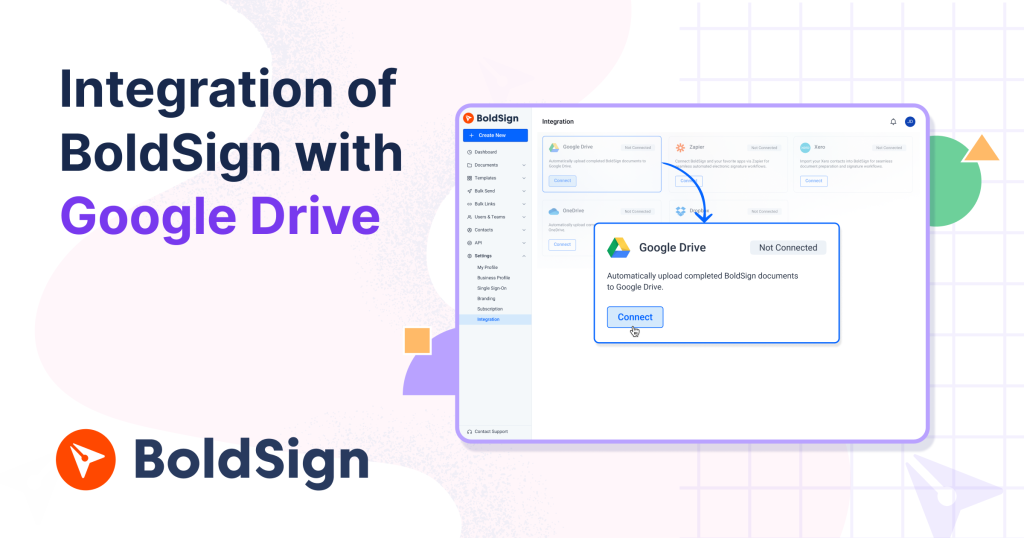 Integrate BoldSign eSignatures with Google Drive - BoldSign