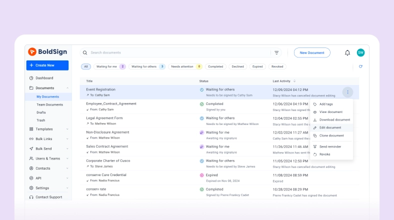 BoldSign Self-Help Demo for a Quick eSignature Guide - BoldSign