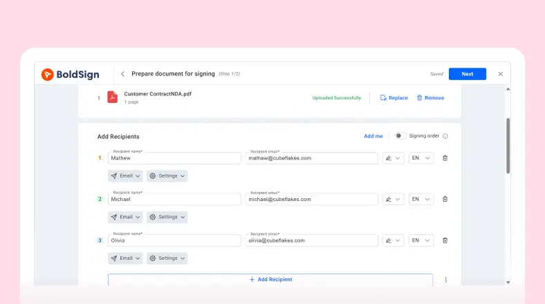 BoldSign Self-Help Demo for a Quick eSignature Guide - BoldSign