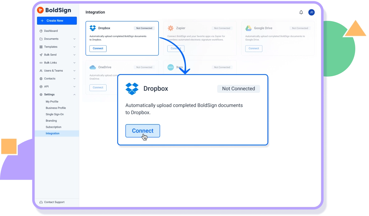 Integrate BoldSign with Dropbox for Fast and Secure Document Signing