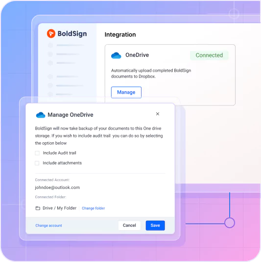 Integrate BoldSign eSignature with OneDrive for Document Signing - BoldSign