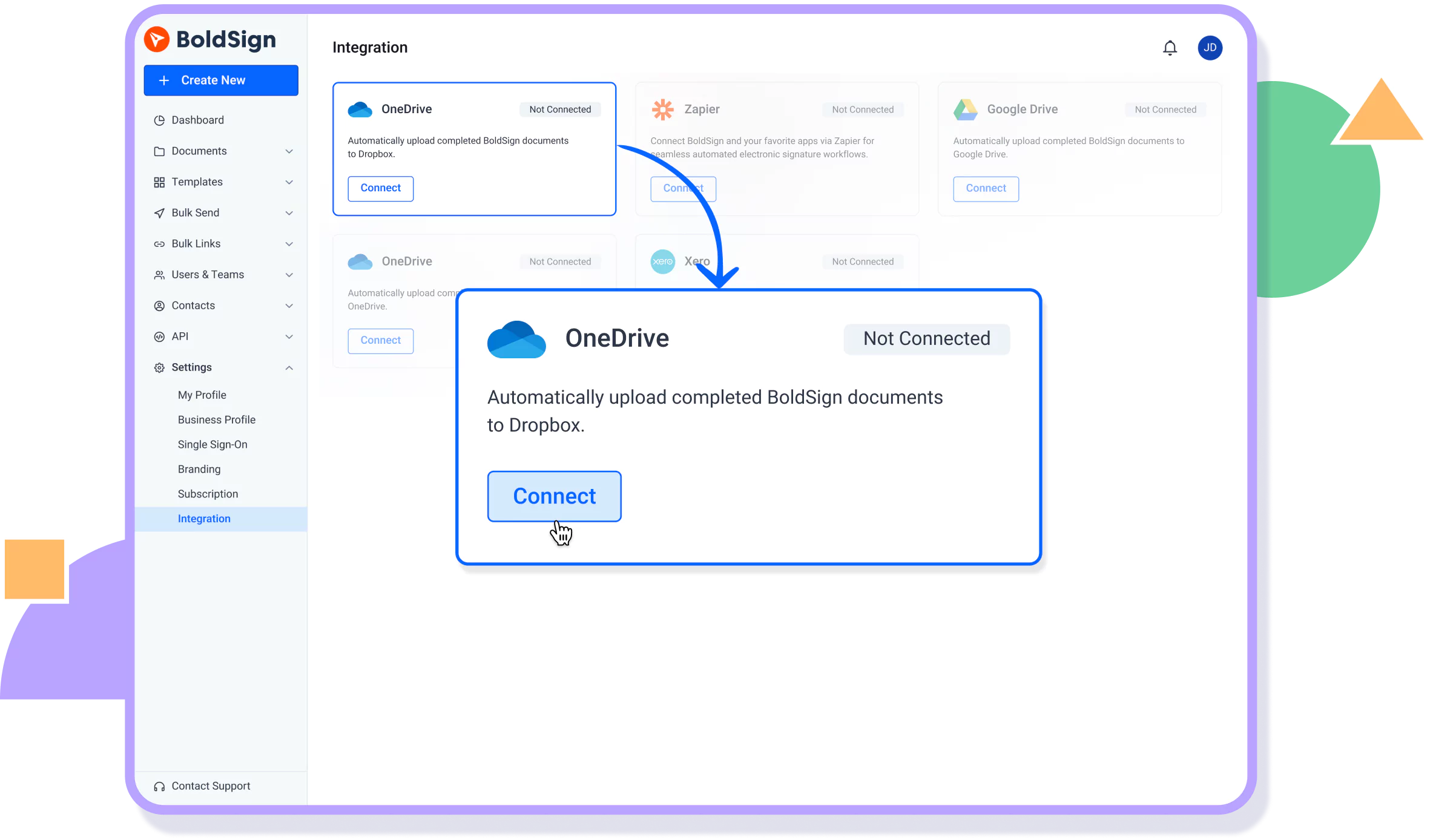 Integrate BoldSign eSignature with OneDrive for Document Signing - BoldSign