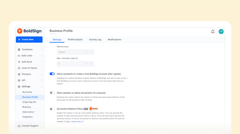 BoldSign Self-Help Demo for a Quick eSignature Guide - BoldSign
