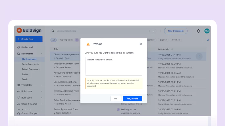 BoldSign Self-Help Demo for a Quick eSignature Guide - BoldSign