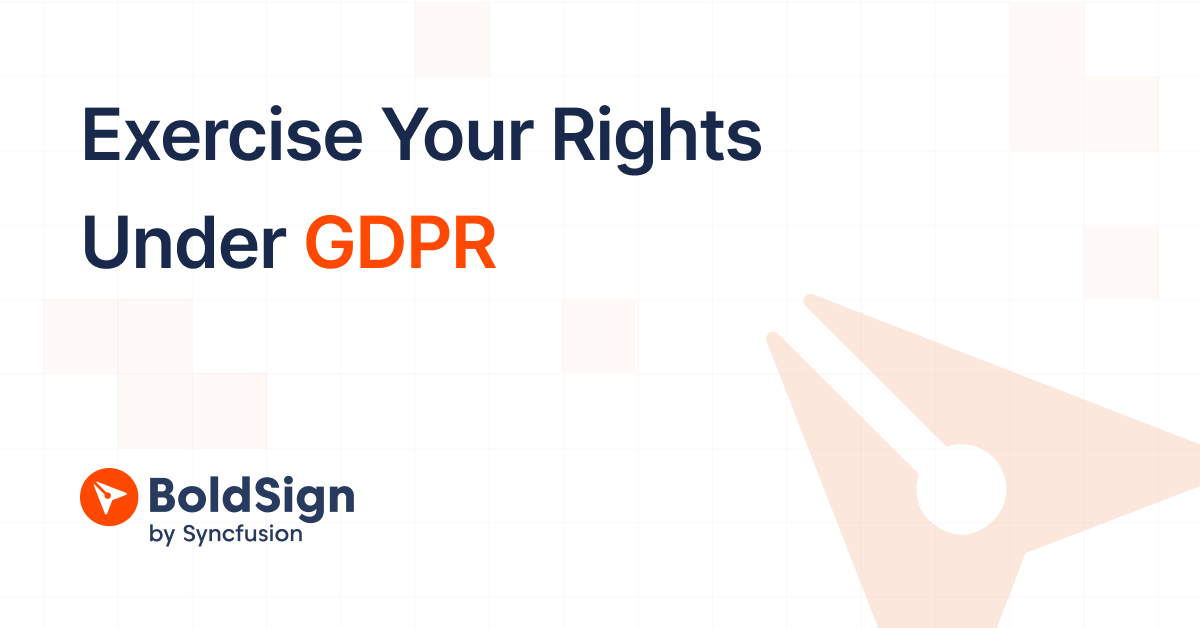 GDPR Request Form - BoldSign