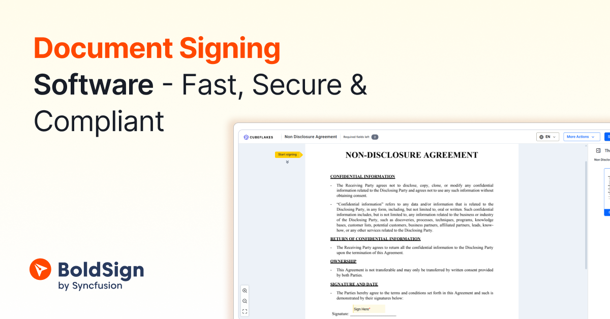 Fast & Reliable Document Signing Software | Try BoldSign